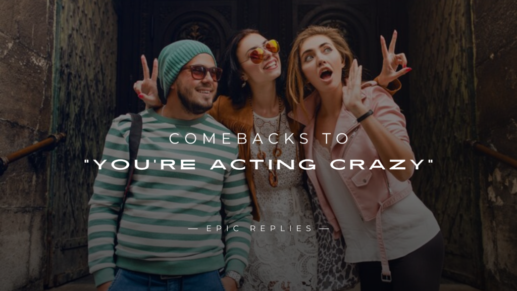 220+ Epic Comebacks to "You're Acting Crazy"